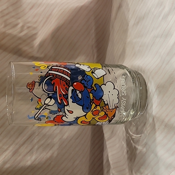 Kitchen | Vintage Clumsy Smurf 1983 Hardees Glass | Poshmark